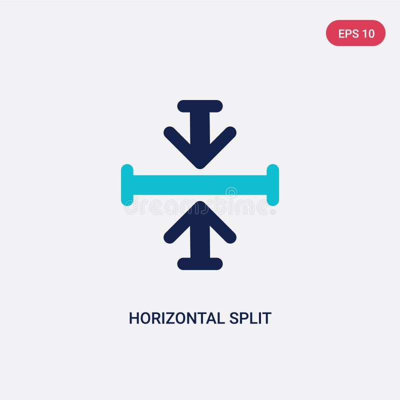 Horizontal Split Icon on White Background. Simple Element Illustration ...