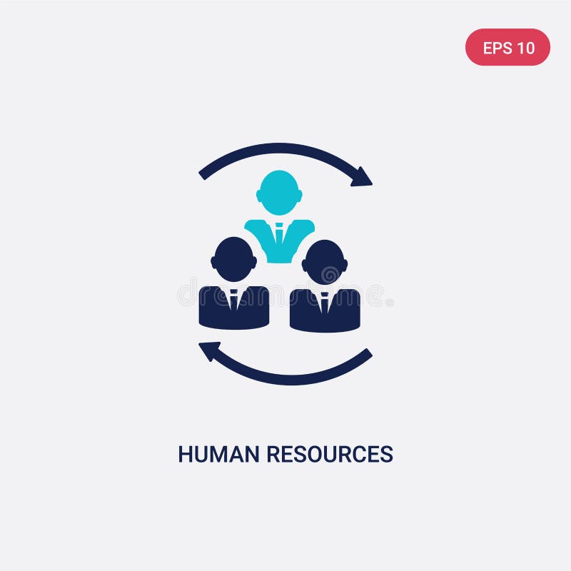 Two Color Human Resources Vector Icon from Concept. Isolated Blue Human ...
