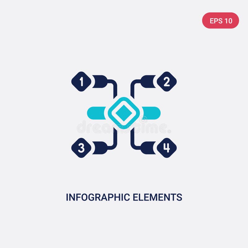 Two Color Infographic Elements Vector Icon from Business Concept ...