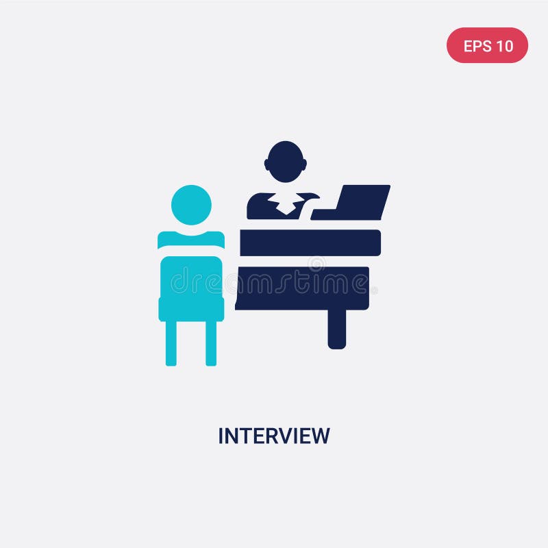 Two Color Interview Vector Icon from Human Resources Concept. Isolated ...