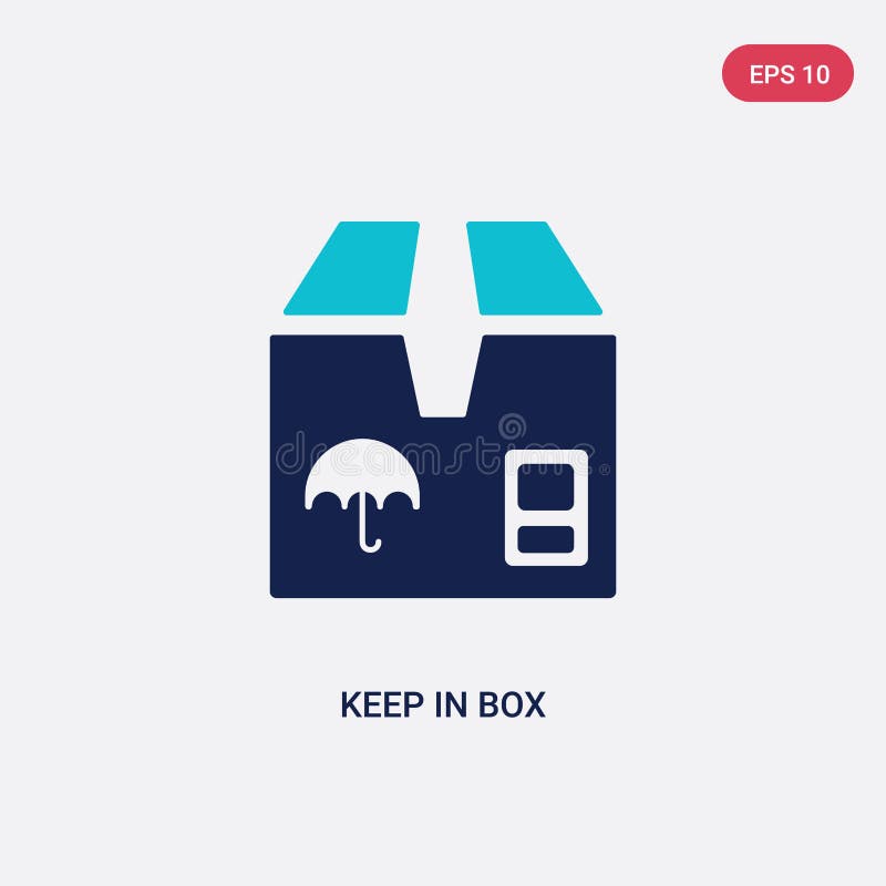 Two Color Keep in Box Vector Icon from General Concept. Isolated Blue ...