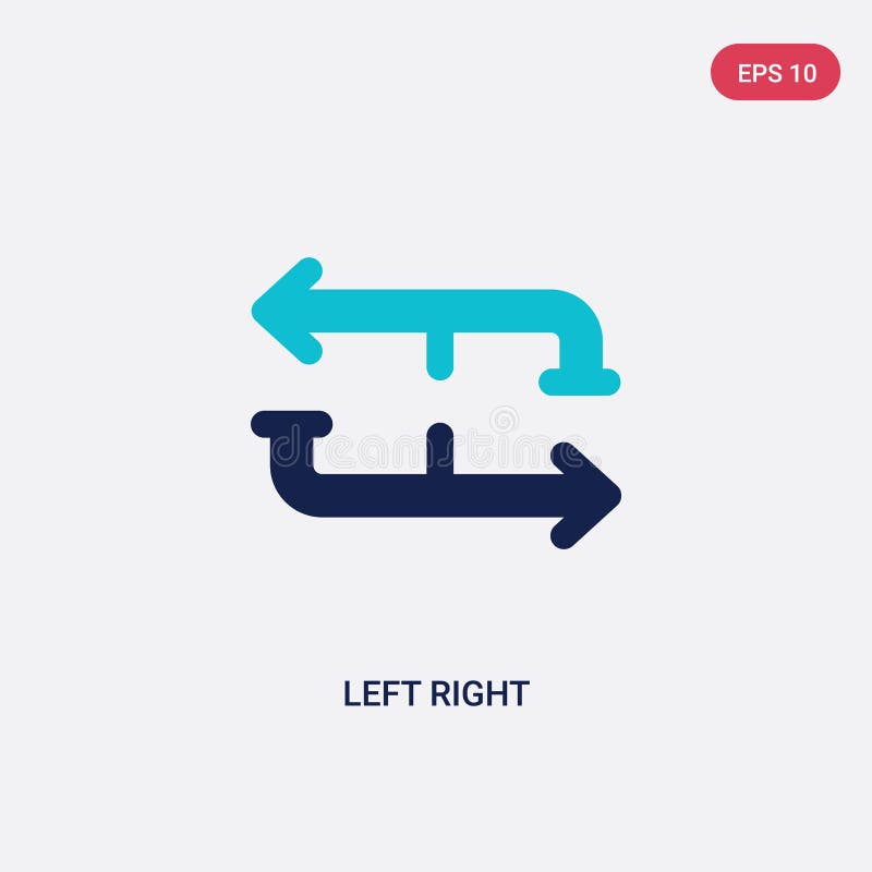 Two Color Left Intersection Vector Icon from Maps and Flags Concept ...