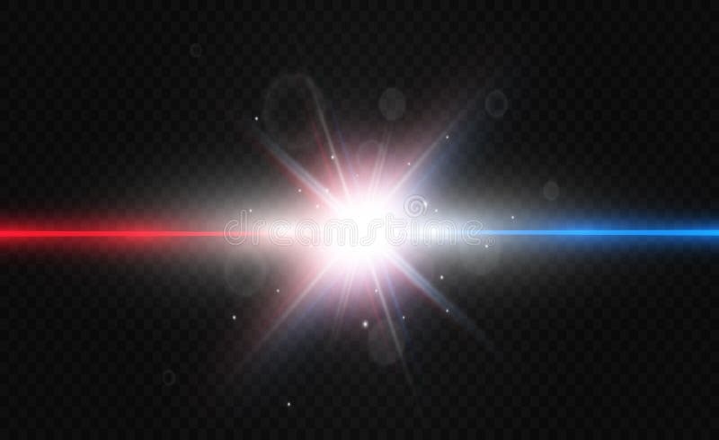 Two Color Light is Isolated on Transparent Background. Stock Vector ...