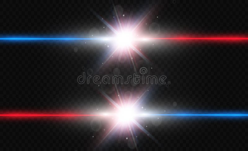 Two Color Light is Isolated on Transparent Background. Stock Vector ...