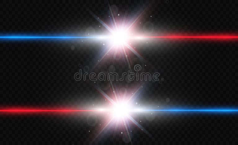 Two Color Light is Isolated on Transparent Background. Stock ...