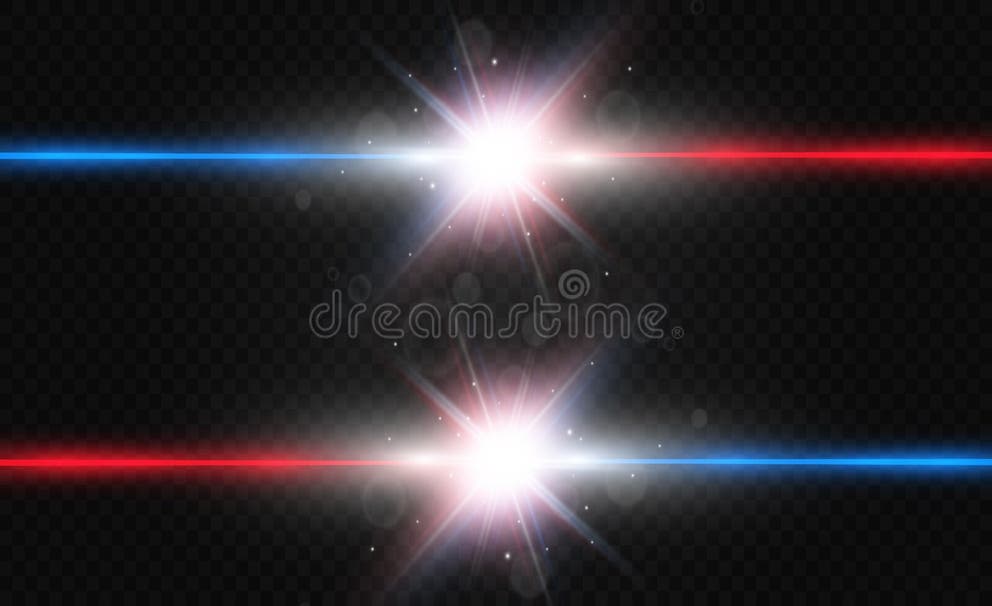 Two Color Light is Isolated on Transparent Background. Stock ...