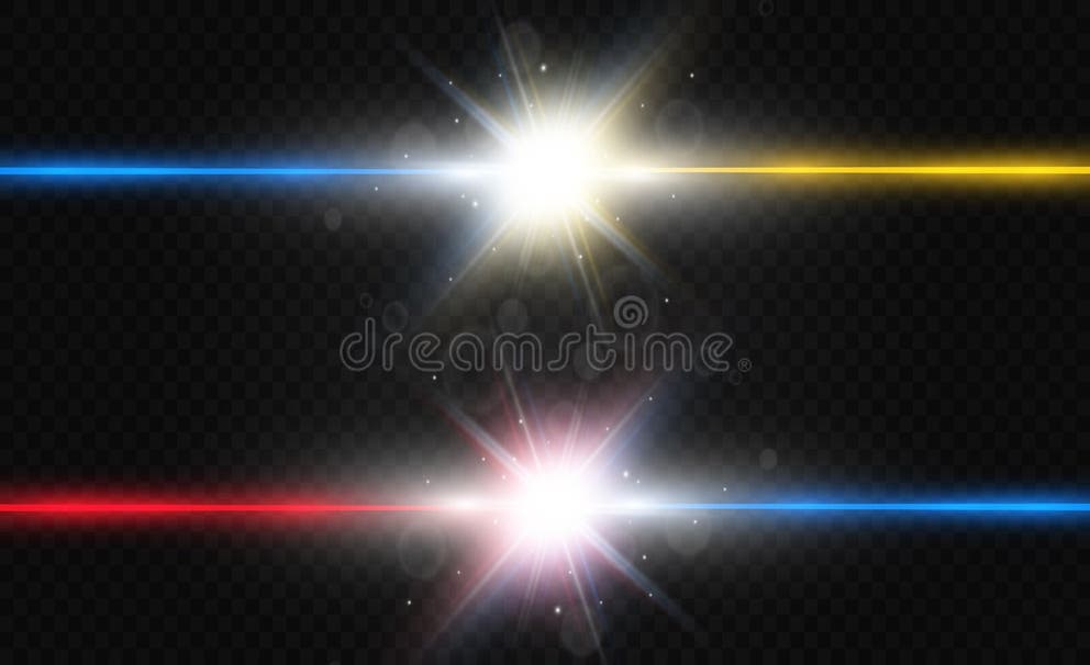 Two Color Light is Isolated on Transparent Background. Stock Vector ...