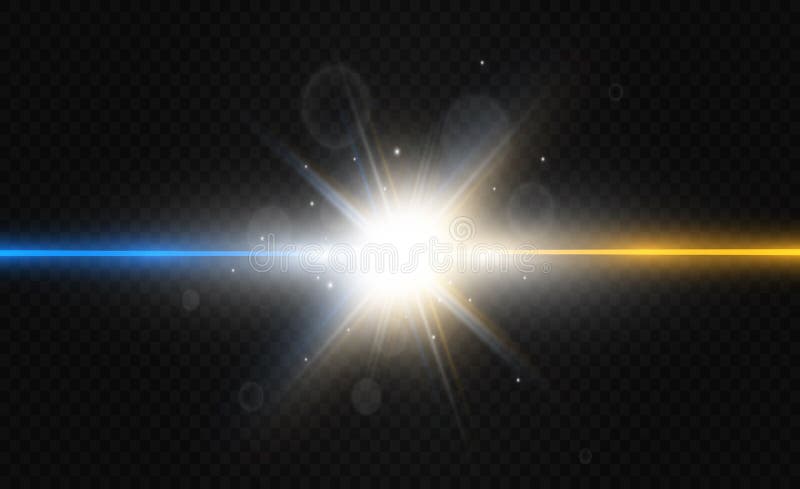 Two Color Light is Isolated on Transparent Background. Stock ...