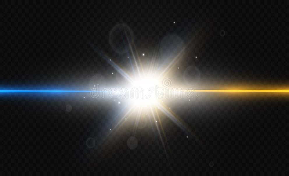 Two Color Light is Isolated on Transparent Background. Stock ...