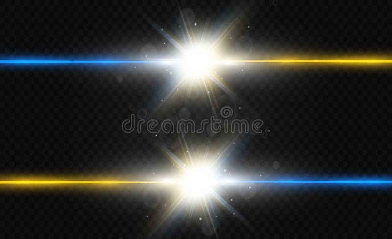 Two Color Light is Isolated on Transparent Background. Stock Vector ...