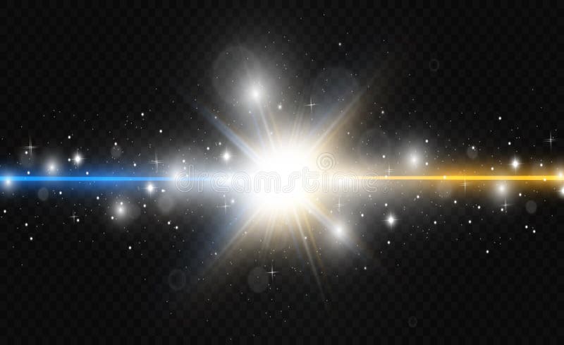 Two Color Light is Isolated on Transparent Background. Stock Vector ...