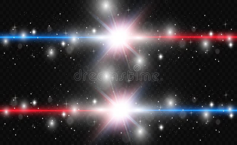 Two Color Light is Isolated on Transparent Background. Stock ...