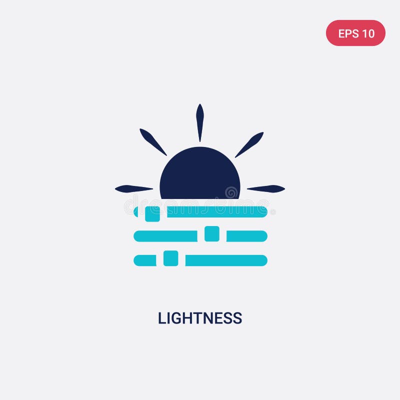 Two Color Lightness Vector Icon from Edit Tools Concept. Isolated Blue ...