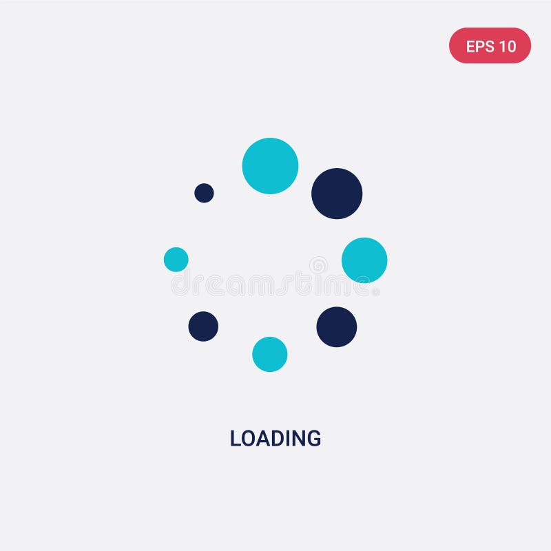 Two Color Loading Arrows Vector Icon from Arrows Concept. Isolated Blue ...