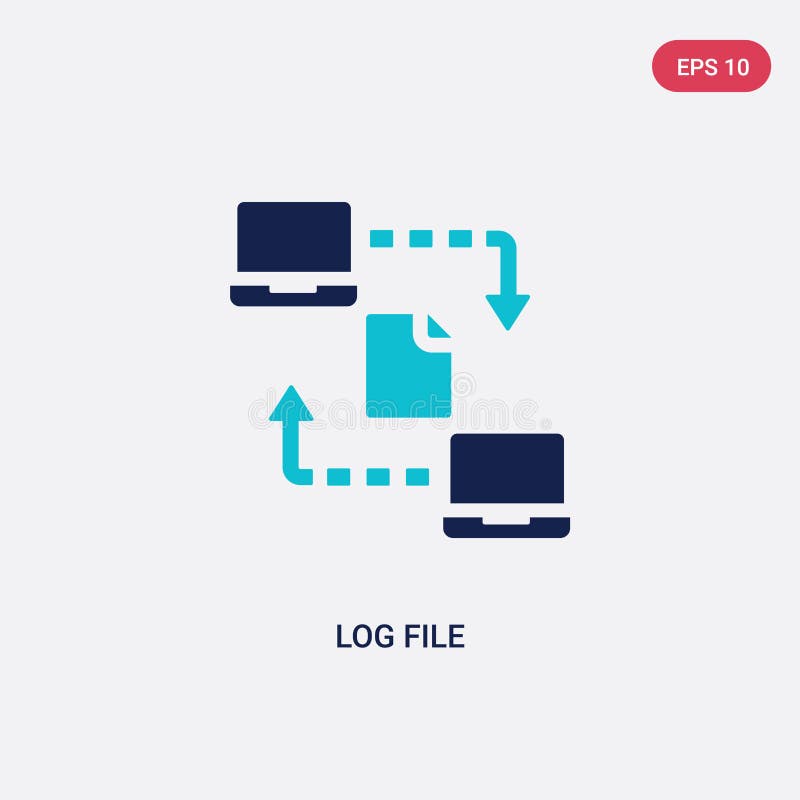 Two Color Locked File Vector Icon from Security Concept. Isolated Blue ...