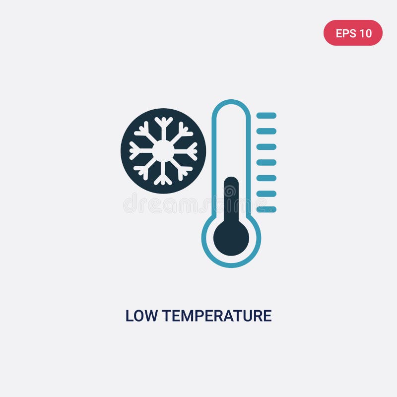 Two Color Low Temperature Vector Icon from Networking Concept. Isolated ...