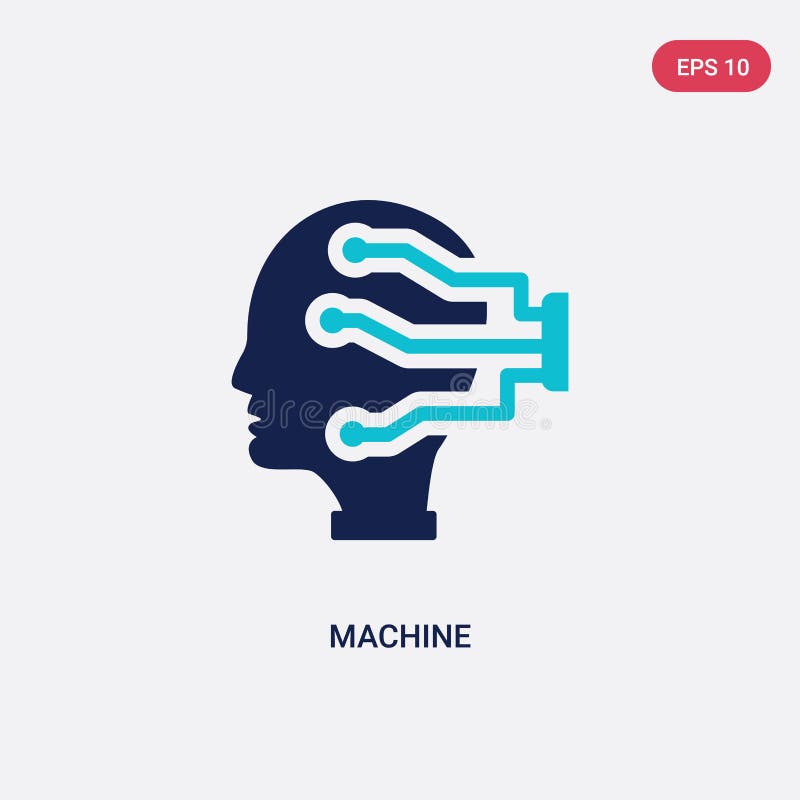 Two Color Machine Vector Icon from Artificial Intelligence Concept ...