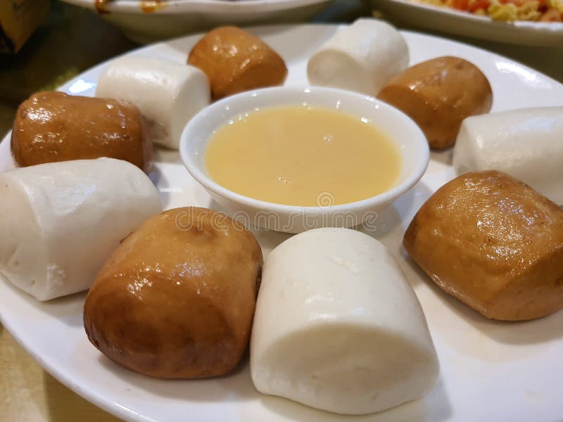 Two color man tou stock photo. Image of icing, cuisine - 272165504