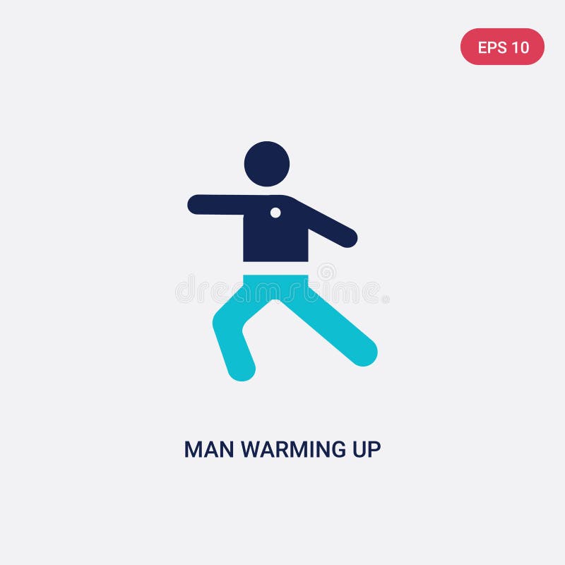 Warming Up Icon in Different Style Vector Illustration. Two Colored and ...