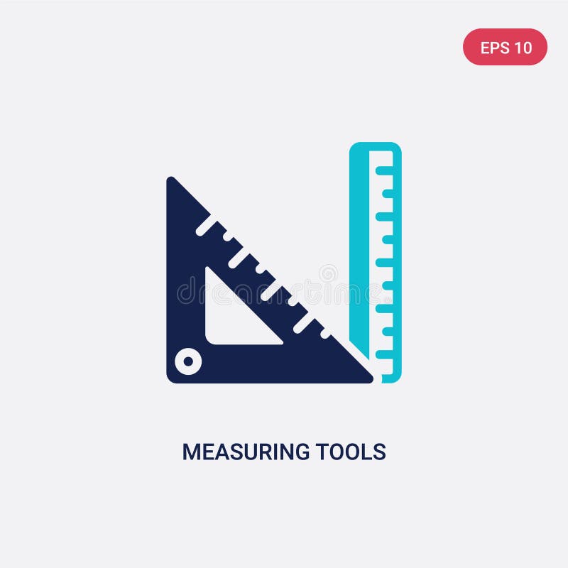 Two Color Measuring Tools Vector Icon from Education Concept. Isolated ...
