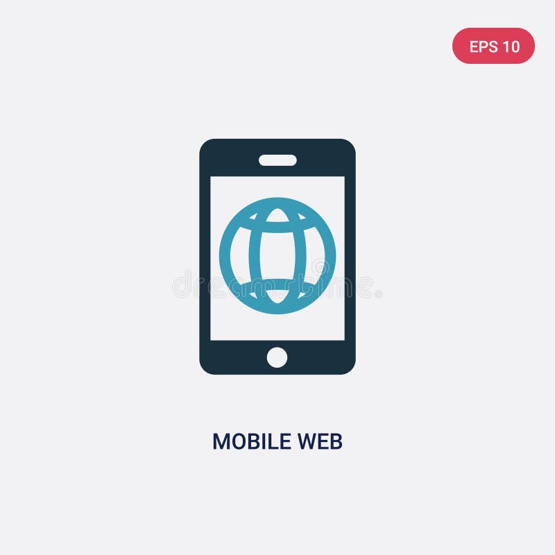 Two Color Mobile Web Vector Icon from Payment Concept. Isolated Blue ...