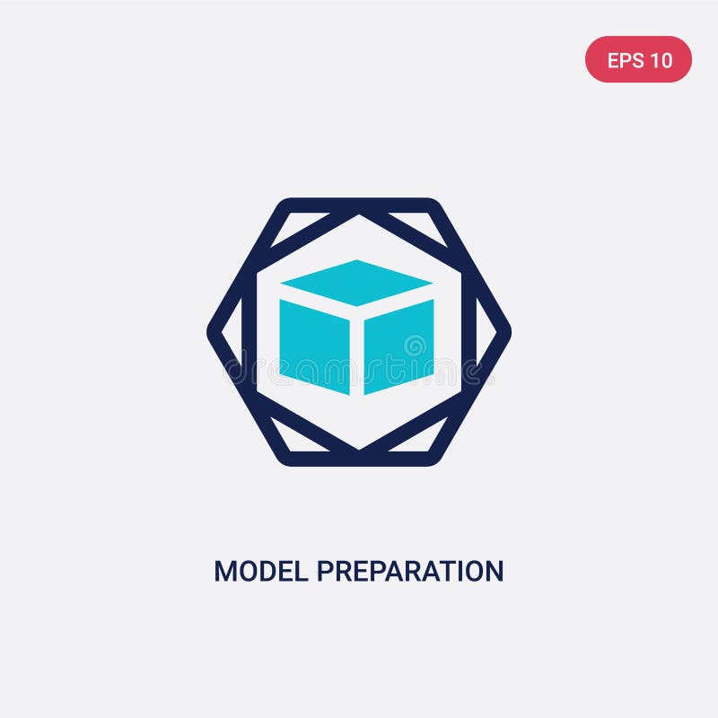 Two Color Model Preparation Vector Icon from General Concept. Isolated ...