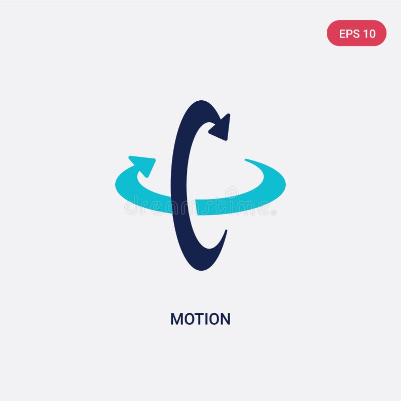 Two Color Motion Vector Icon from Augmented Reality Concept. Isolated ...