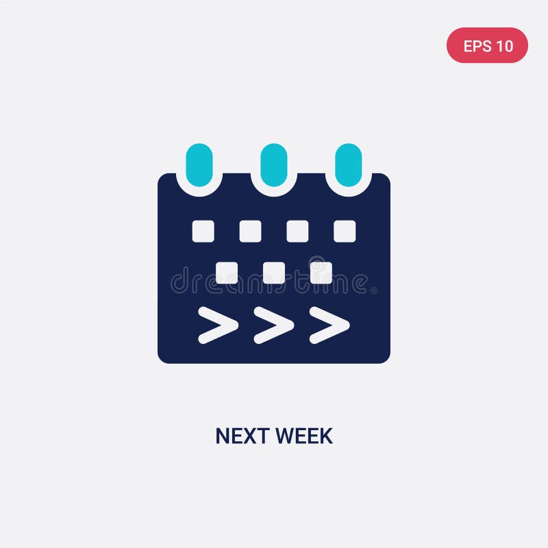 Week Calendar Icon on White Background. Simple Element Illustration ...