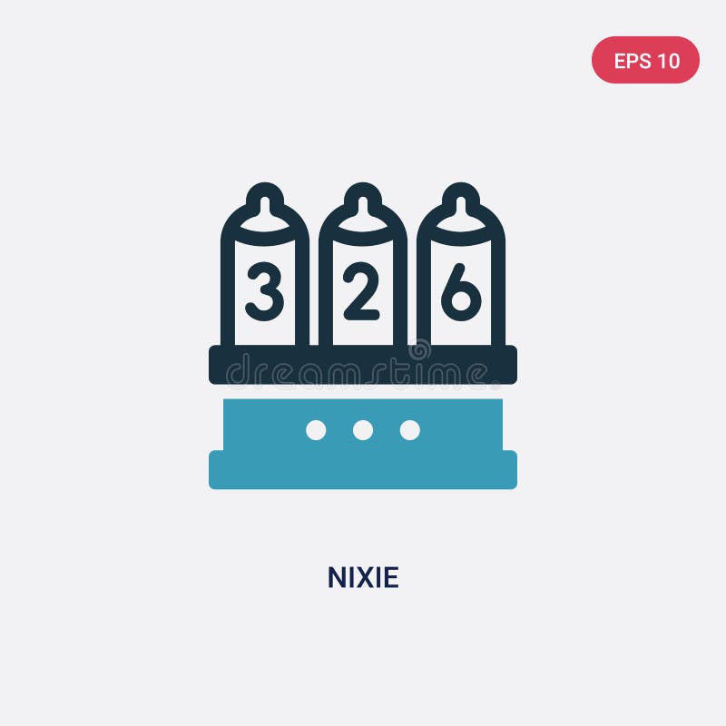 Vector Nixie Tube with Digits Stock Vector - Illustration of numerical ...