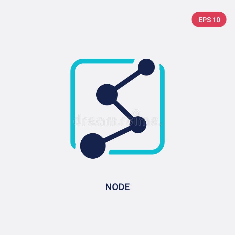 Two Color Node Vector Icon from Cryptocurrency Economy Concept ...