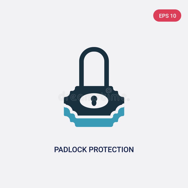 Two Color Padlock Protection Active Vector Icon from Security Concept ...