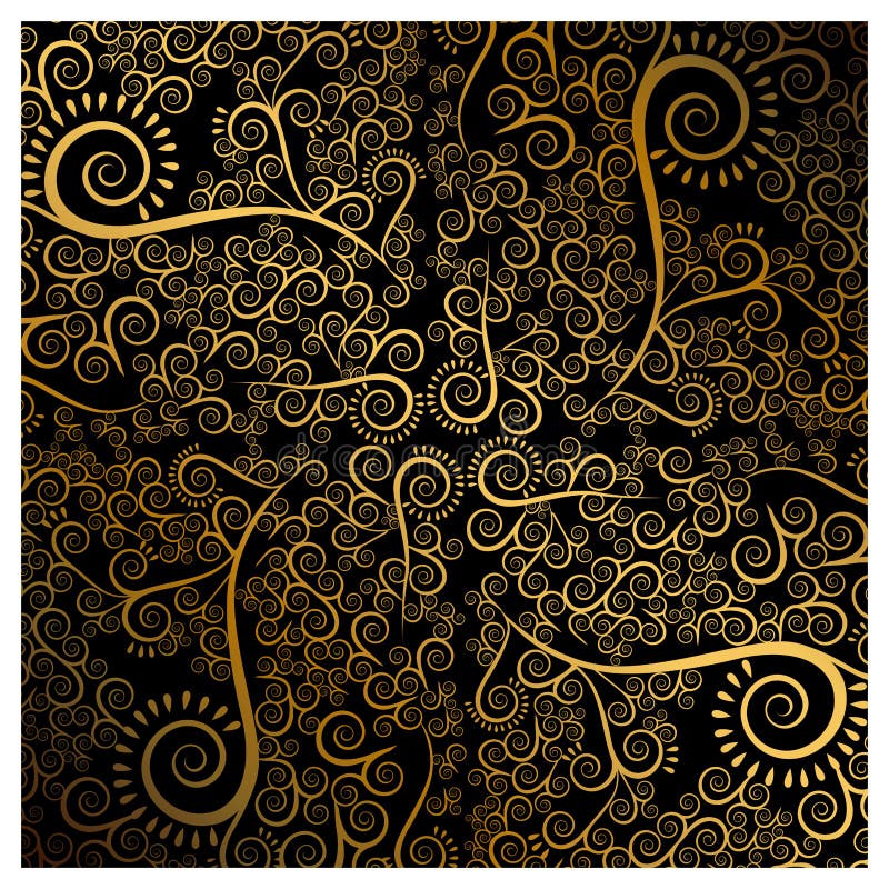 Two-color Pattern with Branches and Leaves Stock Illustration ...