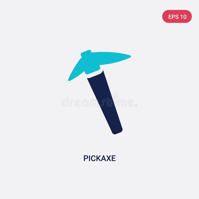 Two Color Pickaxe Vector Icon from Construction and Tools Concept ...
