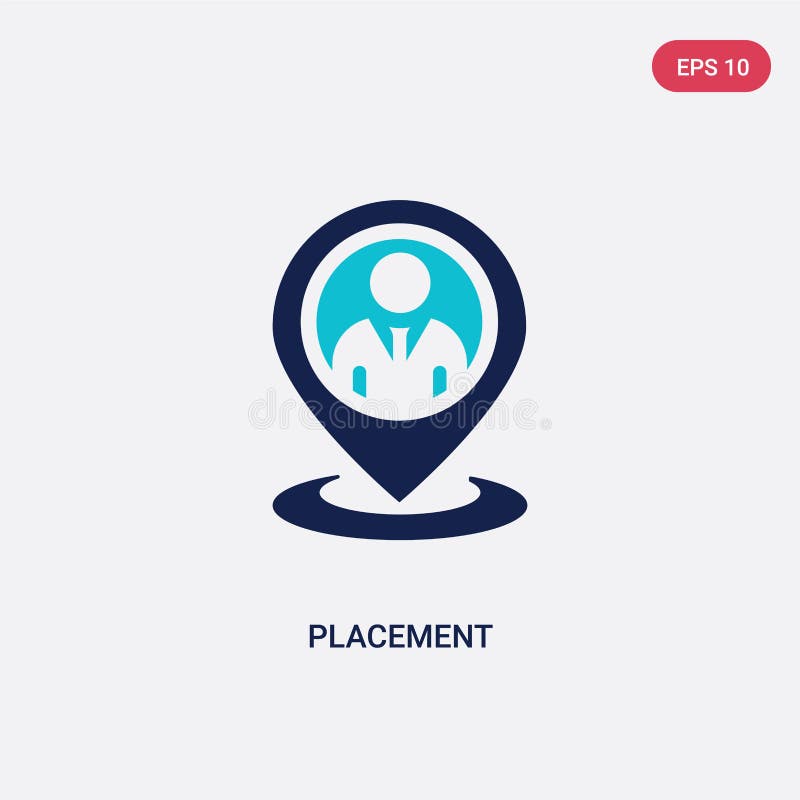 Two Color Location Vector Icon From Camping Concept. Isolated Blue ...