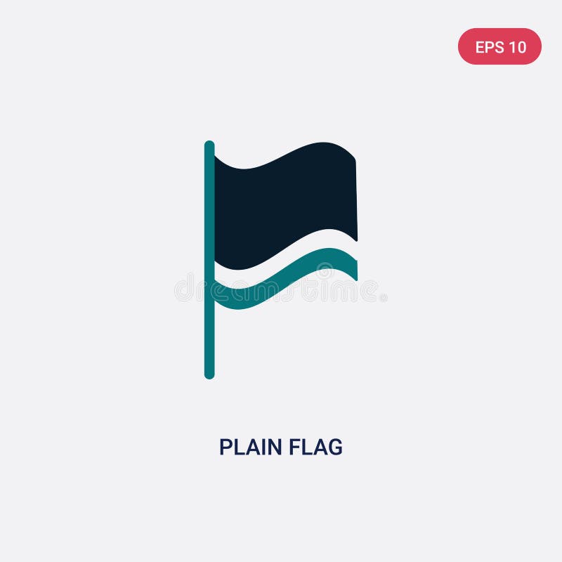 Two Color Plain Flag Vector Icon from Maps and Flags Concept. Isolated ...