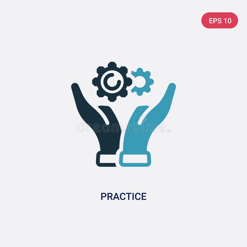 Two Color Practice Vector Icon from Productivity Concept. Isolated Blue ...