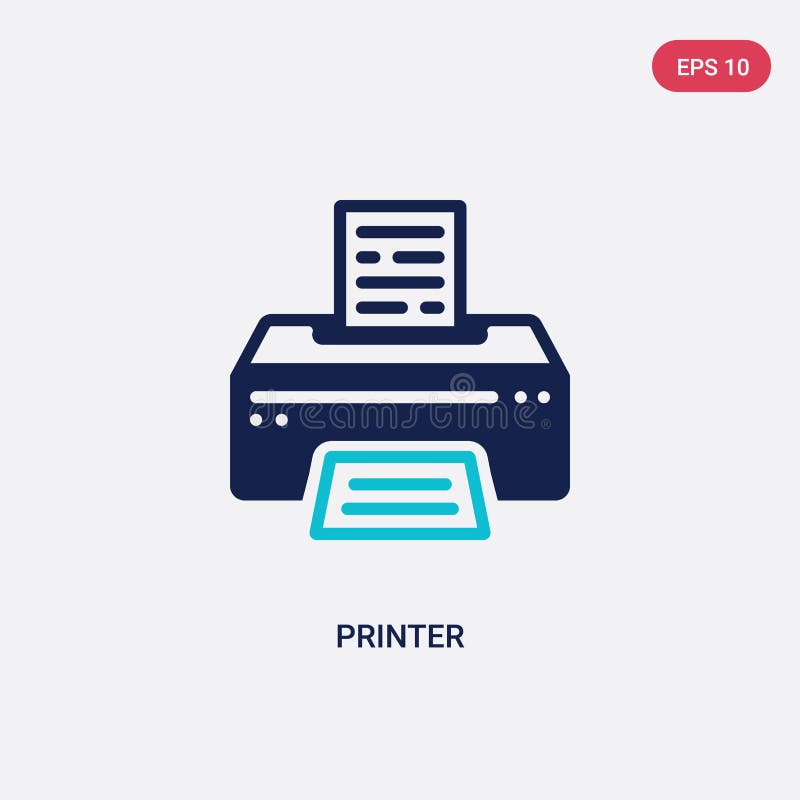 Two Color Printer Vector Icon from Digital Economy Concept. Isolated ...