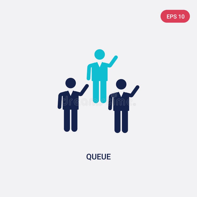 Blue man in queue stock illustration. Illustration of politician - 32543138