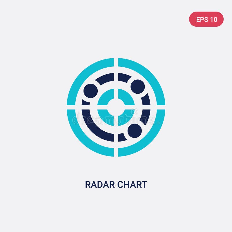 Two Color Radar Chart Vector Icon from Business and Analytics Concept ...