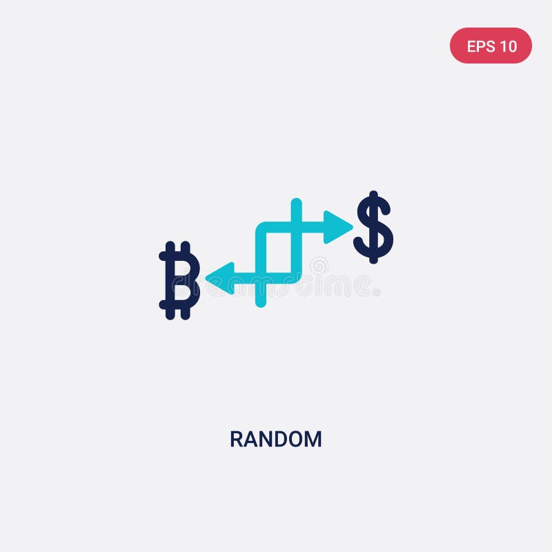 Two Color Random Vector Icon from Cryptocurrency Economy Concept ...