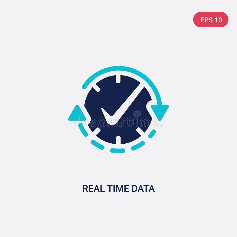 Realtime Icon Isolated On White Background Stock Illustration ... Realtime Icon Isolated On White Background Stock Illustration ...