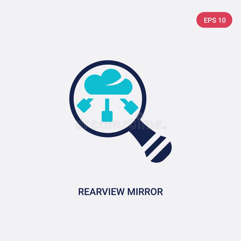 Two Color Reverse Vector Icon from Geometry Concept. Isolated Blue ...