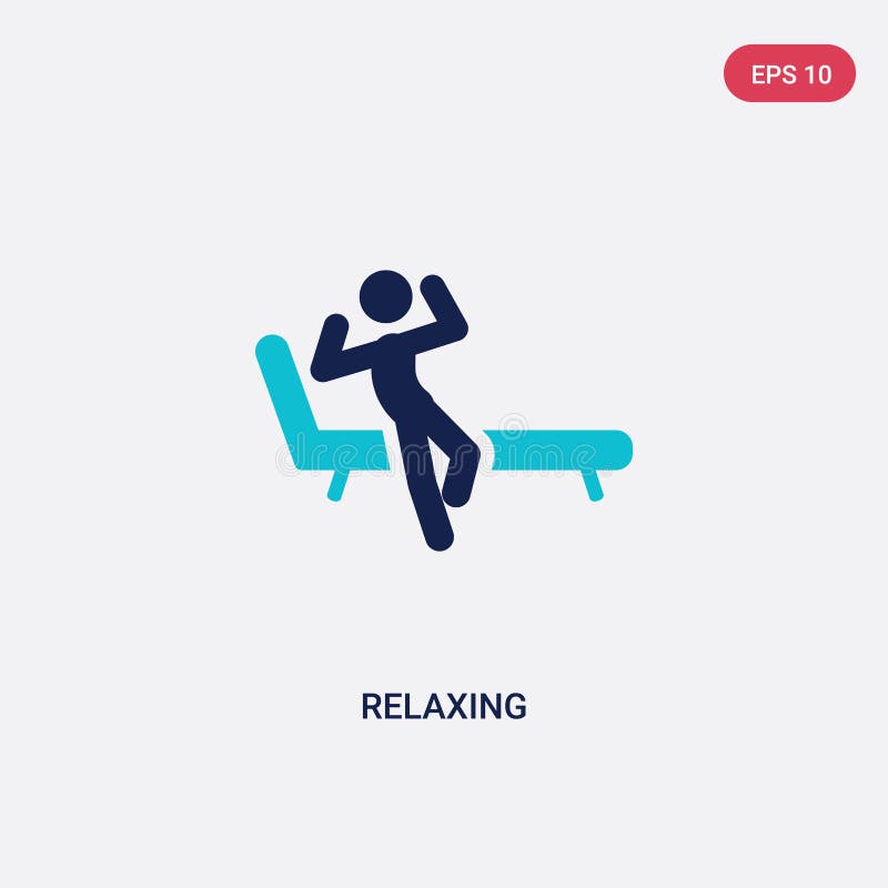 Two Color Relaxing Vector Icon From Activity And Hobbies Concept ...