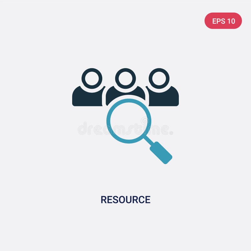 Two Color Resource Vector Icon from Strategy Concept. Isolated Blue ...