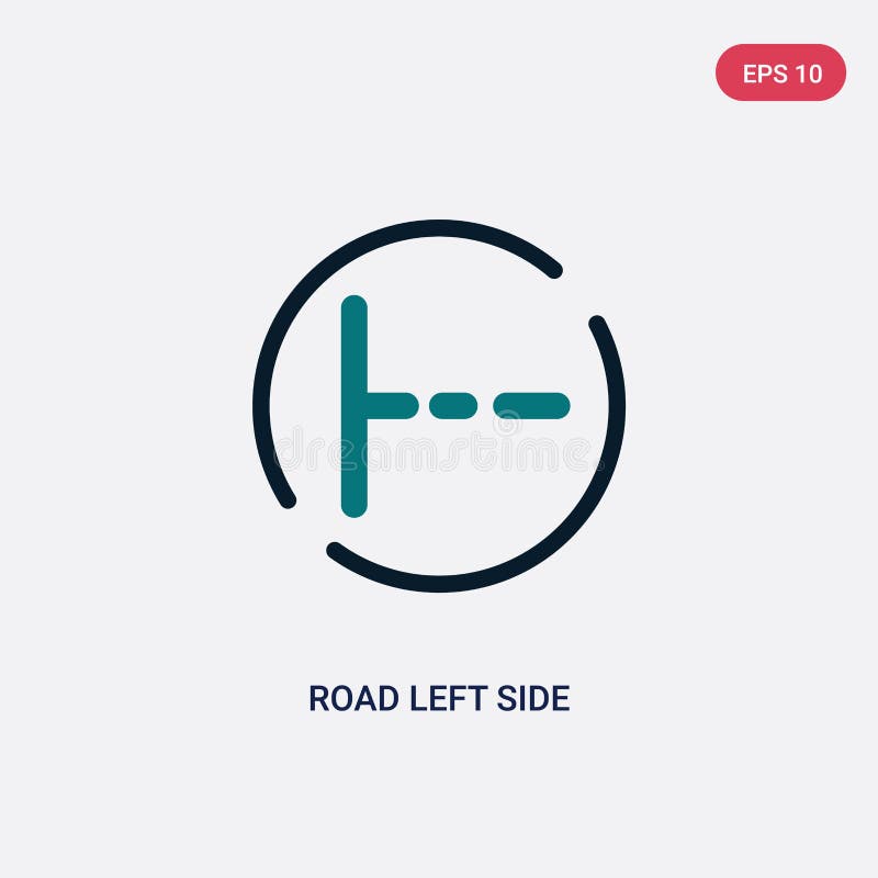 Side Road Outline Icon. Isolated Line Vector Illustration from Traffic ...