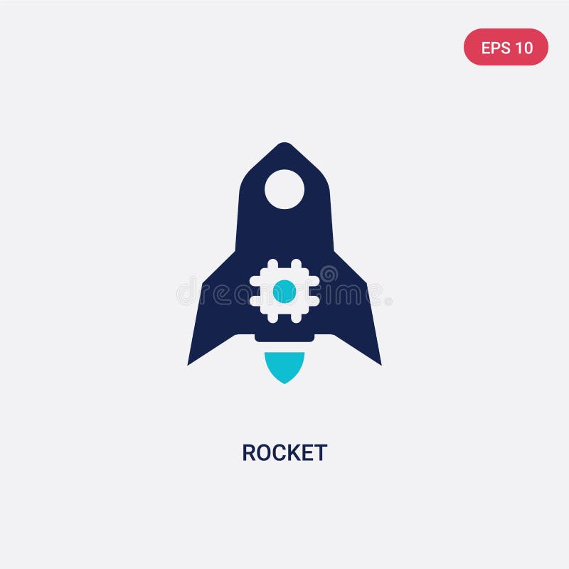 Two Color Rocket Vector Icon from Artificial Intelligence Concept ...
