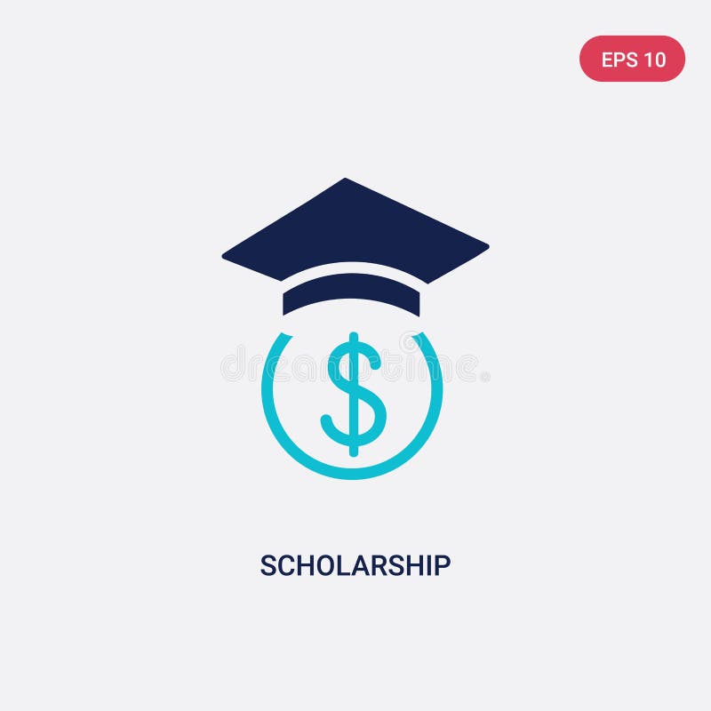 Scholarship Vector Icon on White Background. Flat Vector Scholarship ...