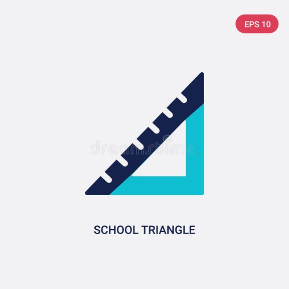 Two Color School Triangle Vector Icon from Edit Tools Concept. Isolated ...
