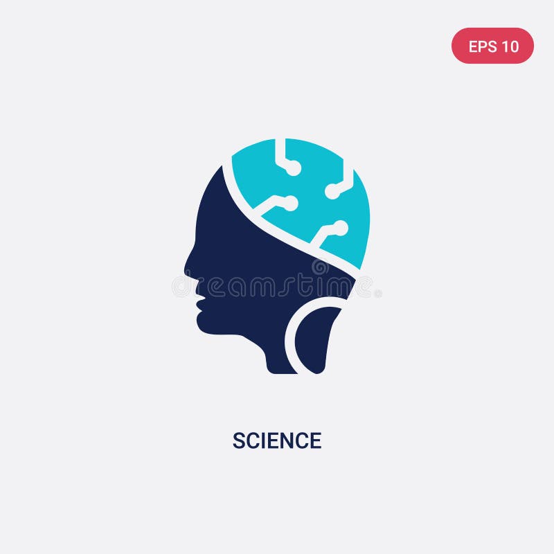Two Color Science Vector Icon from Artificial Intelligence Concept ...