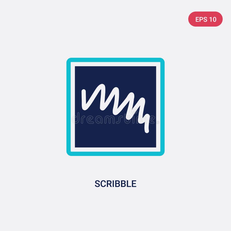 Scribble Icon in Different Style Vector Illustration. Two Colored and ...